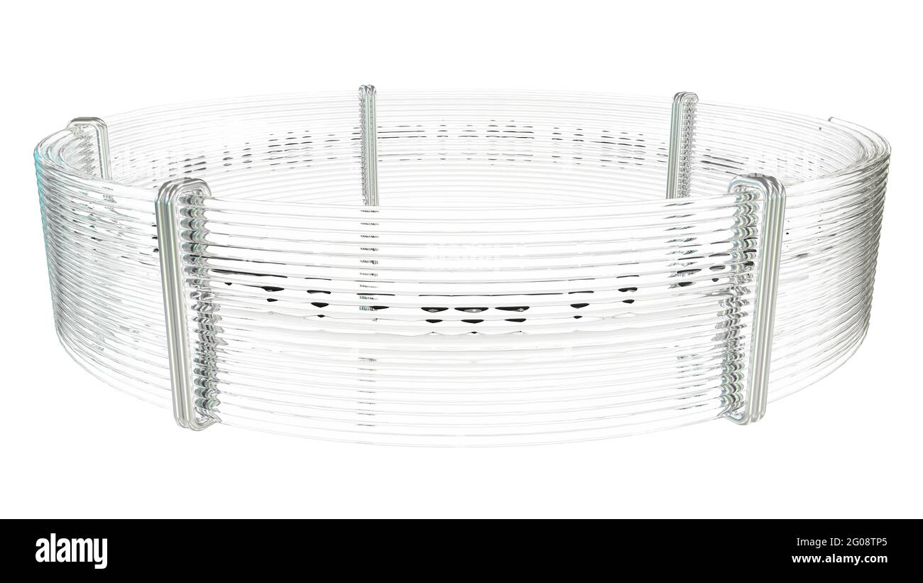 round plastic pipe coil. isolated industrial 3D illustration Stock ...