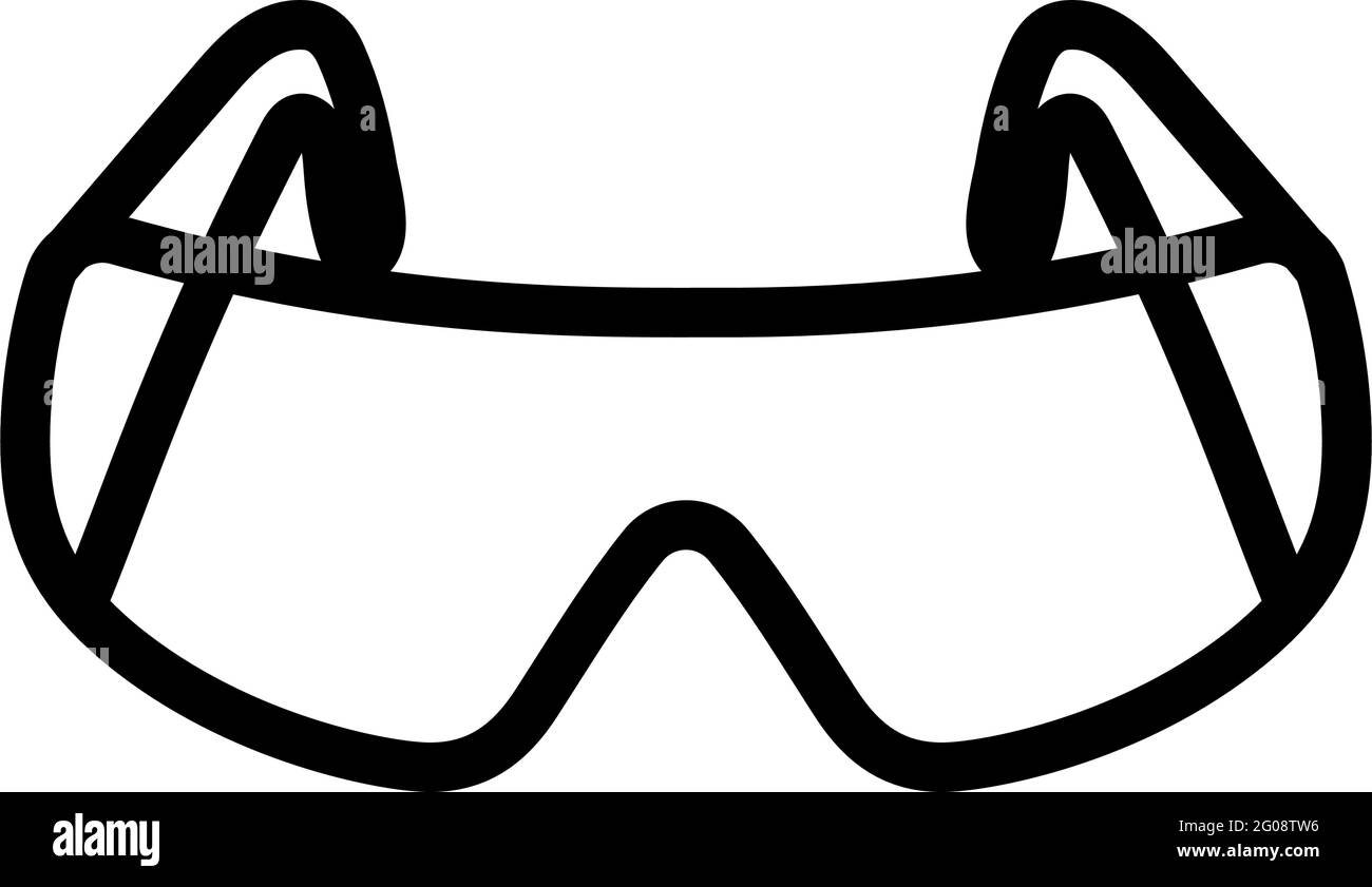 Icon Of Chemistry Protective Eyewear. Editable Bold Outline Design ...