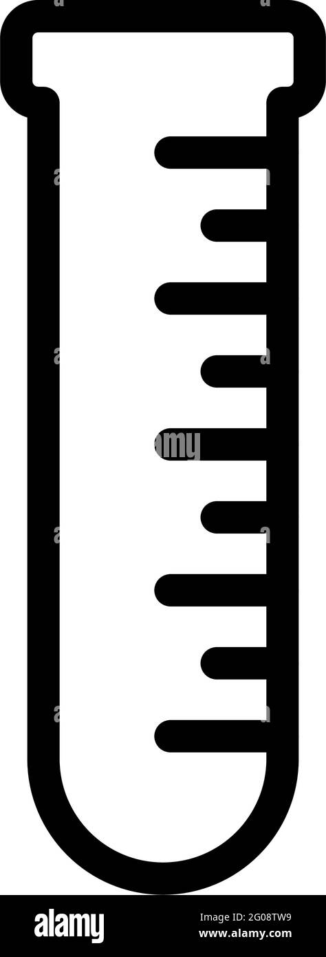 Icon Of Chemistry Beaker. Editable Bold Outline Design. Vector ...