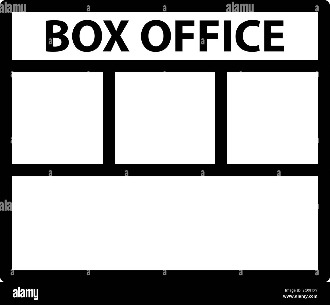 Box Office Icon. Editable Bold Outline Design. Vector Illustration ...