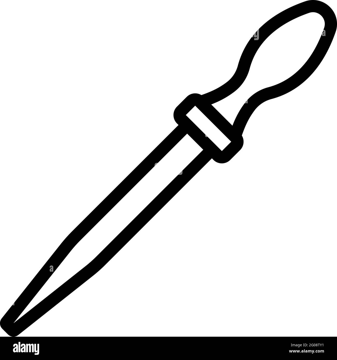 Icon Of Chemistry Dropper. Editable Bold Outline Design. Vector ...