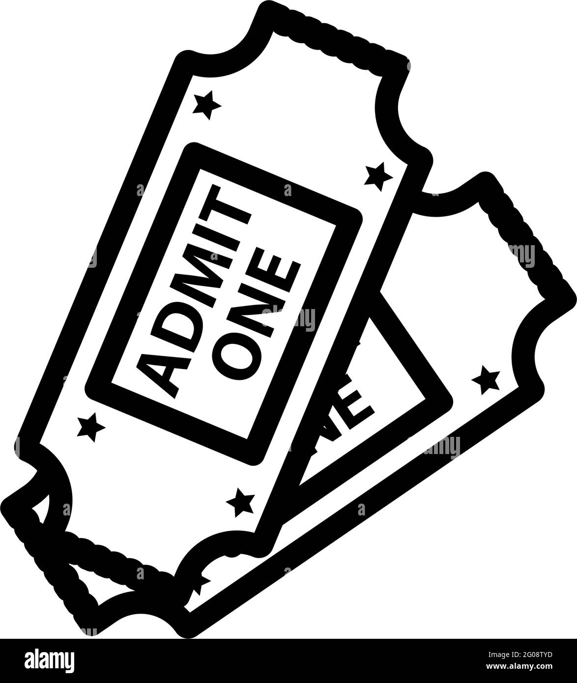 Admit One Ticket Black And White