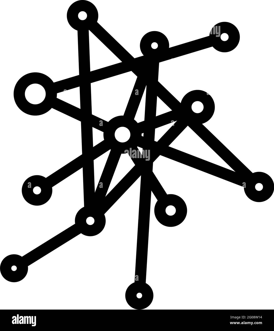 Connection Net Icon. Editable Bold Outline Design. Vector Illustration ...