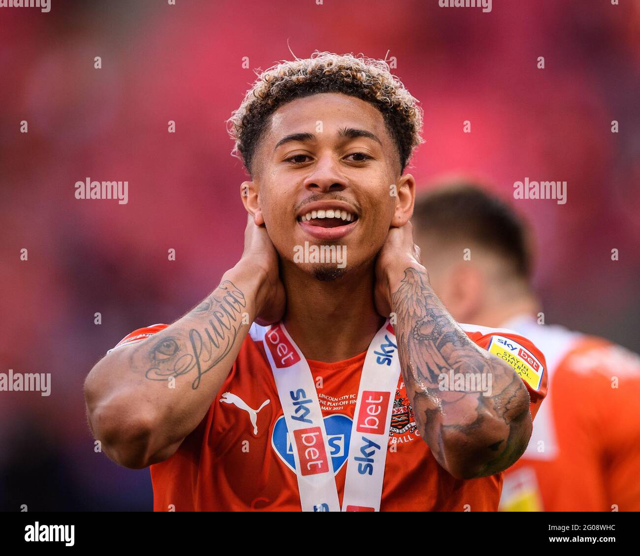 LONDON, UK. MAY 30TH Jordan Gabriel of Blackpool during the Sky Bet ...
