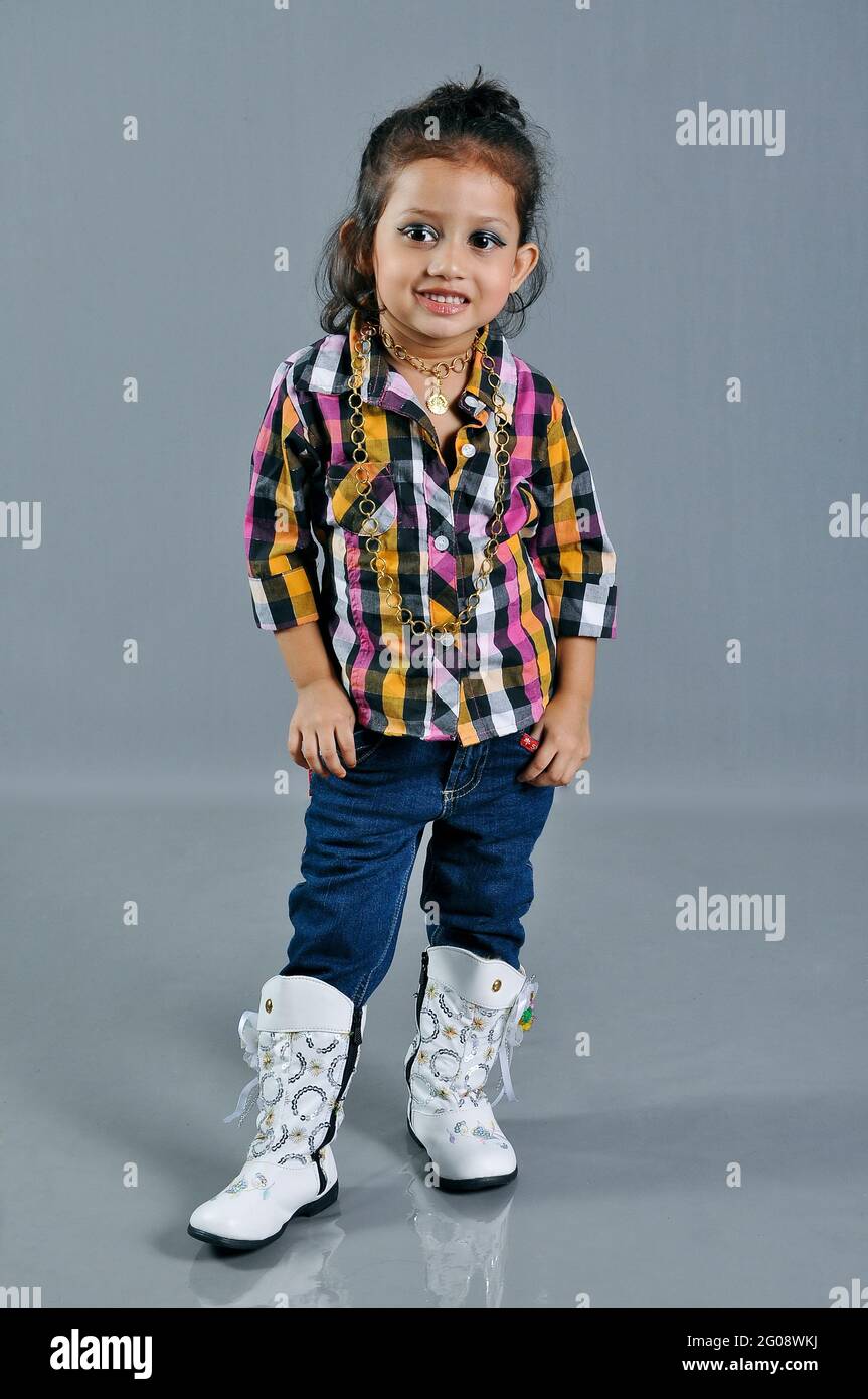 Stock Photo - little girl beauty portrait. Beautiful child model with ...