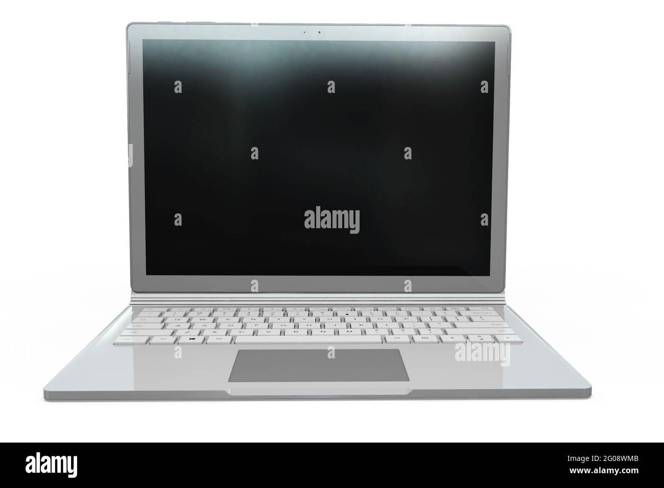 3D Rendering of laptop notebook mock up with white background ...