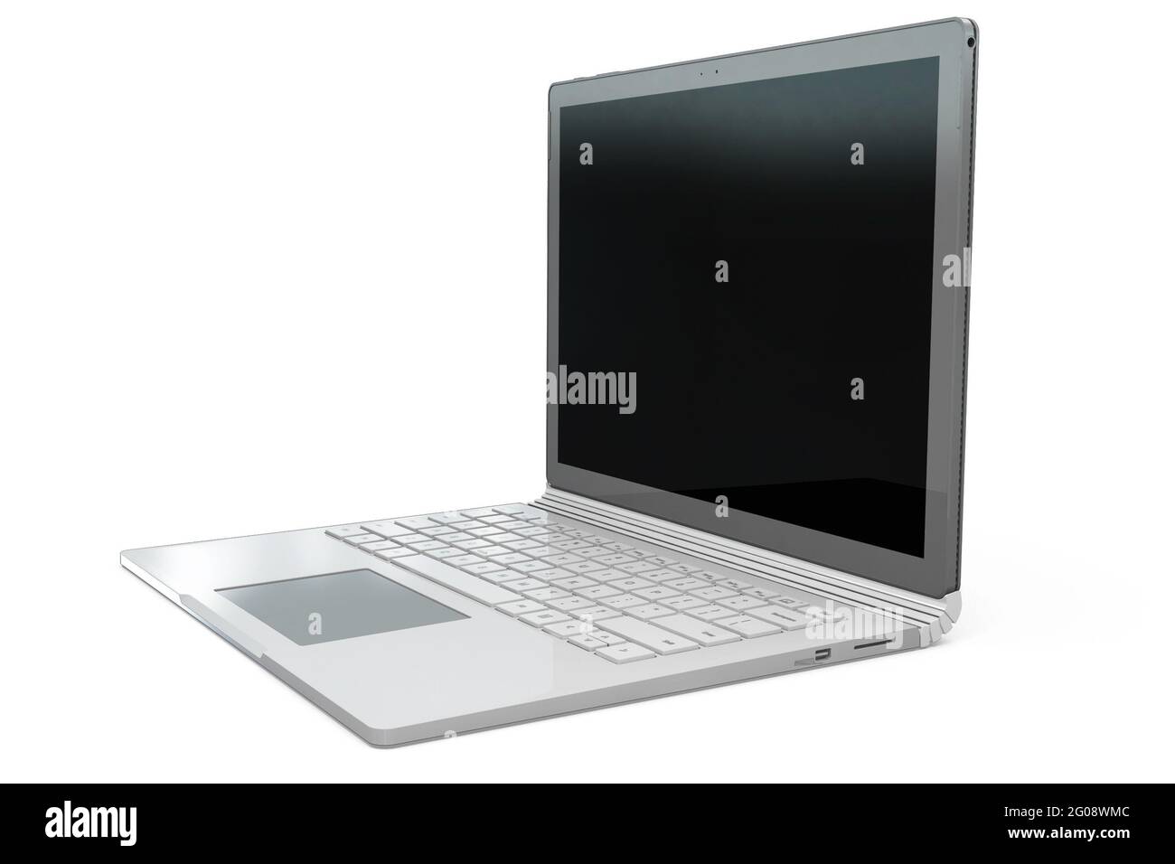 3D Rendering of laptop notebook mock up with white background ...