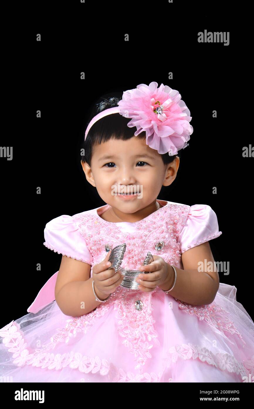 Stock Photo - little girl beauty portrait. Beautiful child model with long hair Stock Photo - Alamy