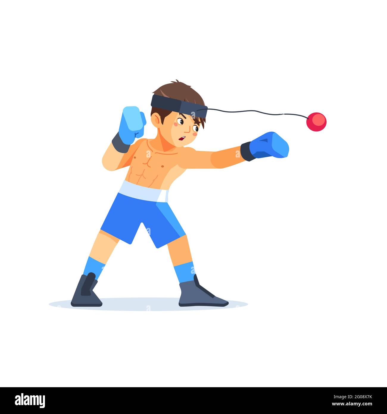 Young man throwing punch Stock Vector Images - Alamy