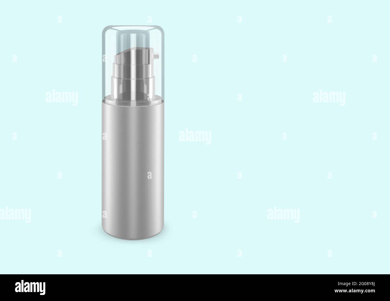 Grey spray bootle mockup isolated from background: shampoo plastic ...