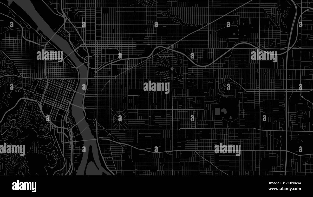 Vector area map of portland hi-res stock photography and images - Alamy