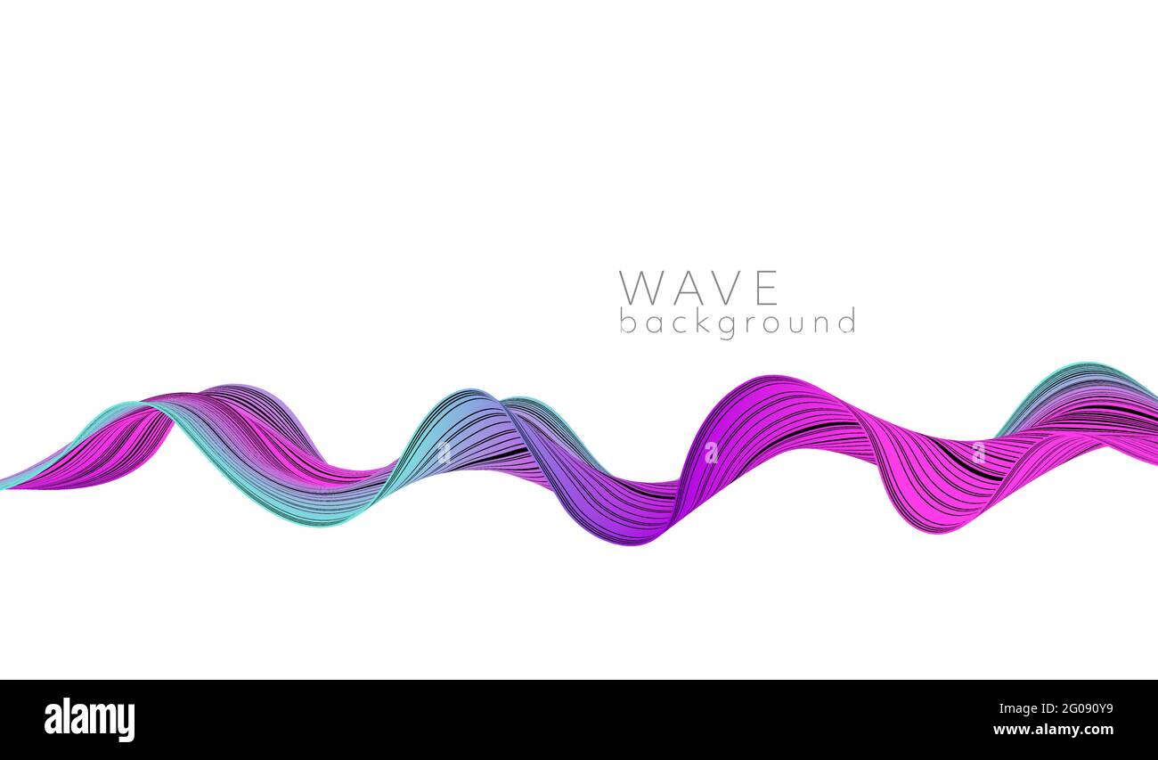Vector abstract background with color abstract wave Stock Vector Image ...