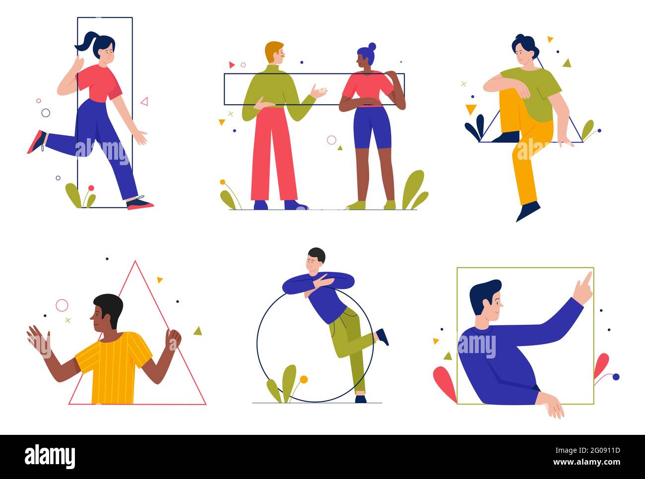 Cartoon geometry shapes hi-res stock photography and images - Alamy