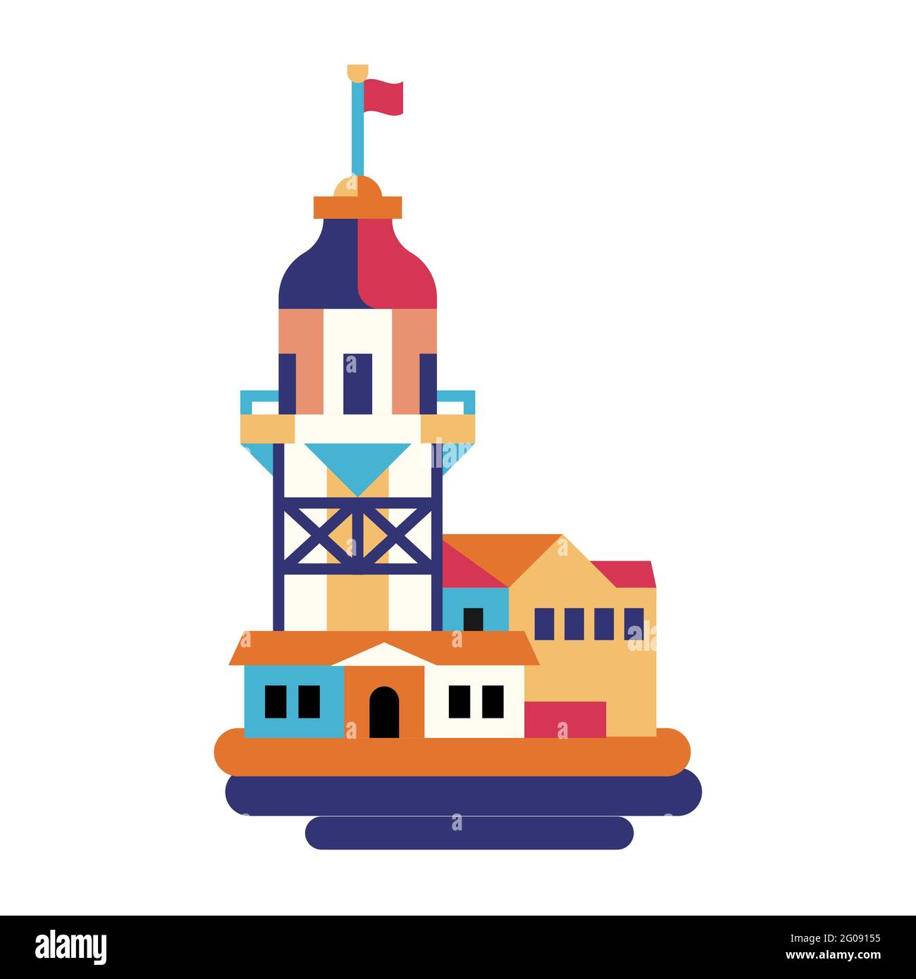 Tower in the sea Cut Out Stock Images & Pictures - Alamy