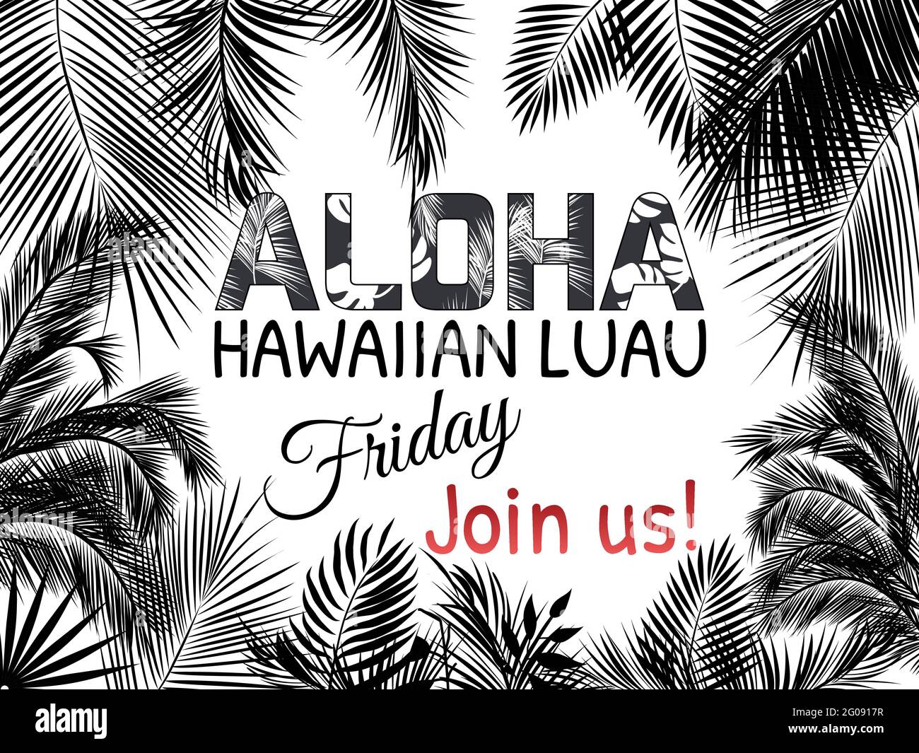 Aloha Hawaii. Best creative black and white design for poster, flyer ...