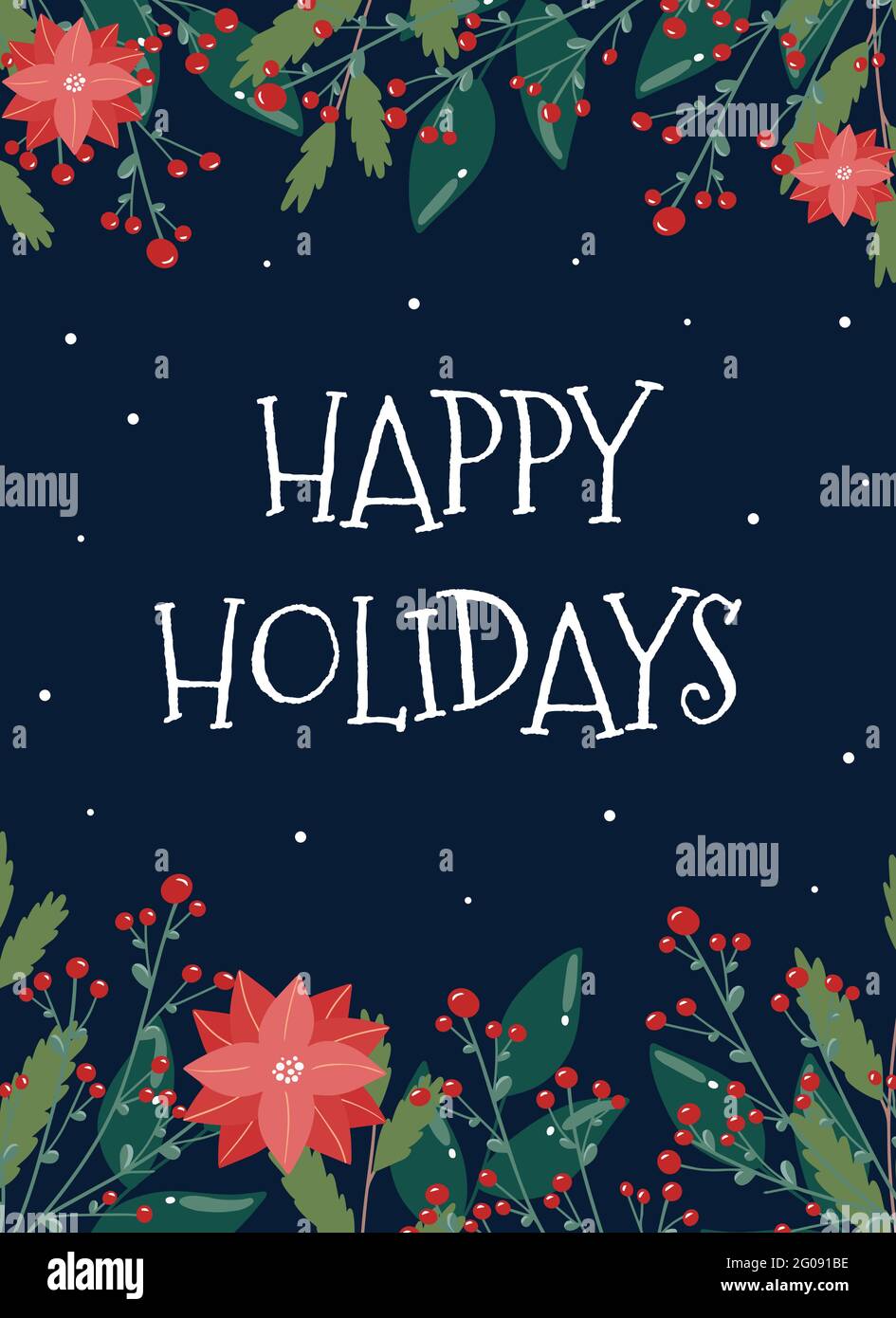 Bright Christmas card with congratulations. Preparing to celebrate ...