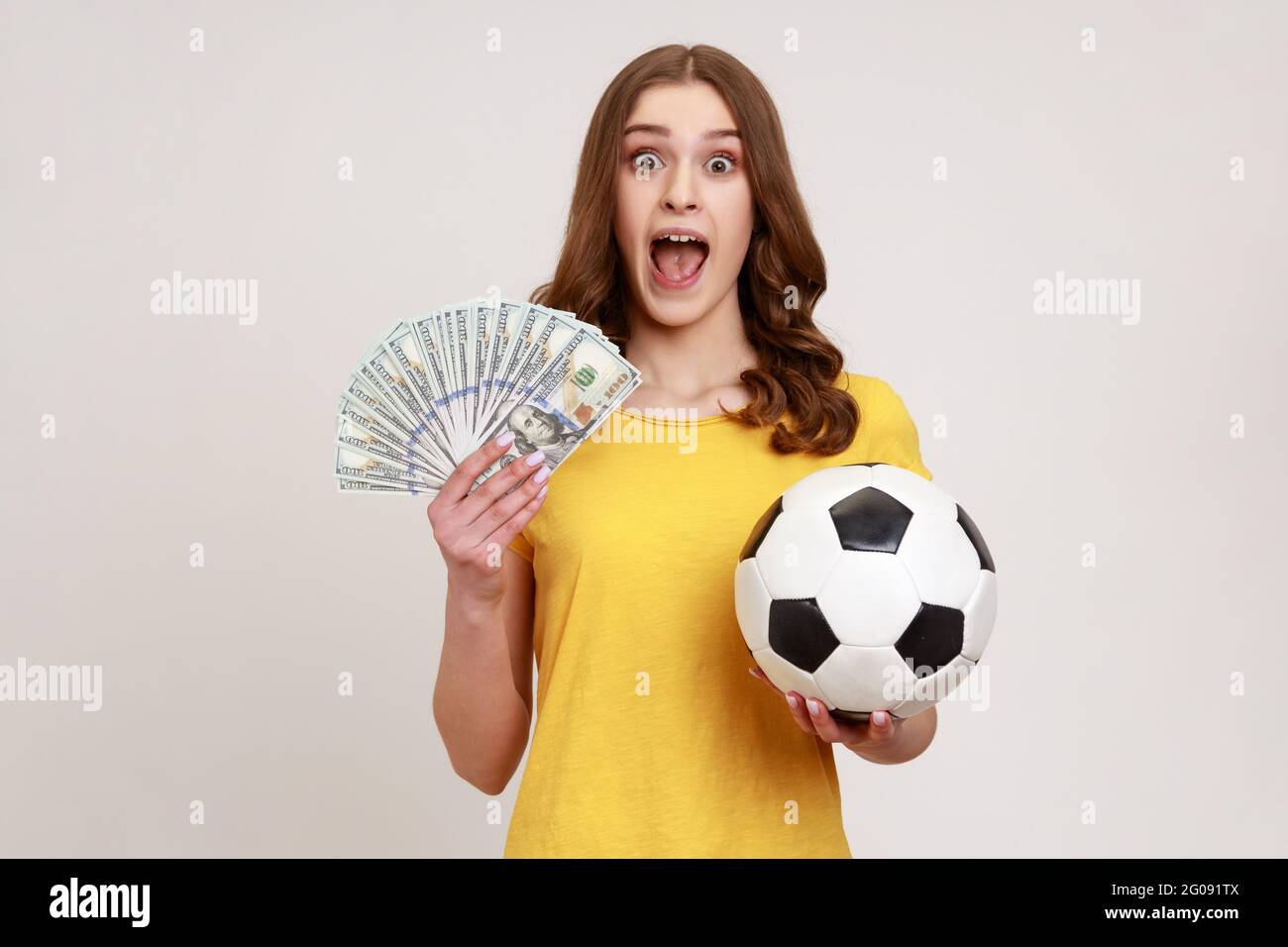 Girl winning trophy hi-res stock photography and images - Alamy