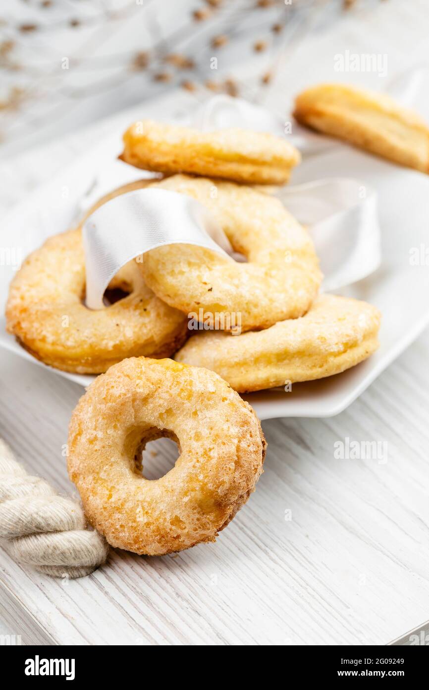 Group of Butter Biscuits Round Shape, Shortbread as kind of fresh ...