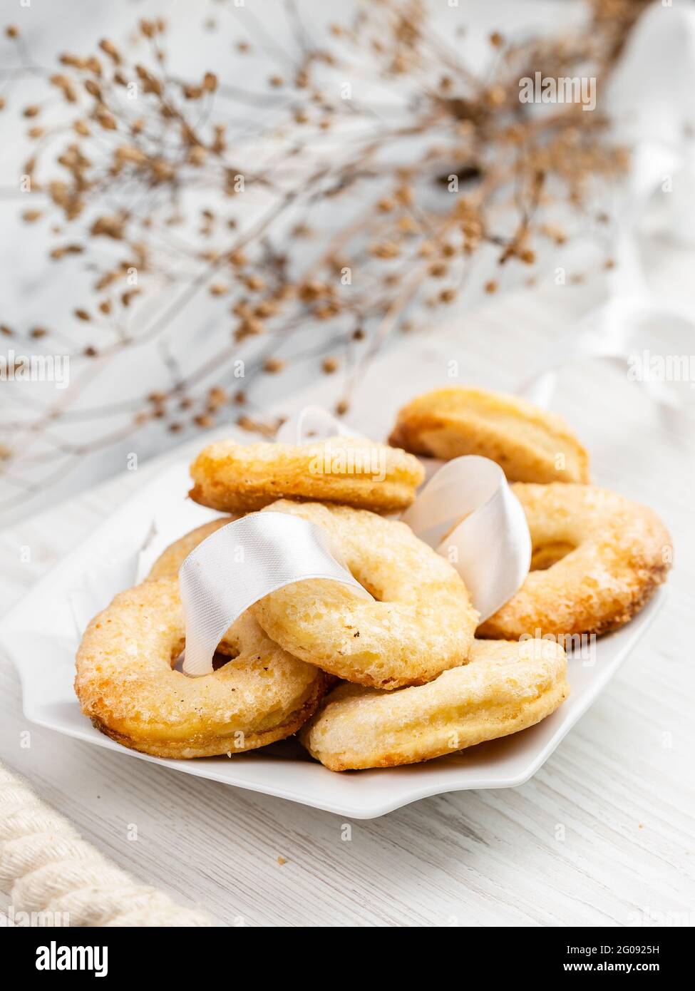 Group of Butter Biscuits Round Shape, Shortbread as kind of fresh ...