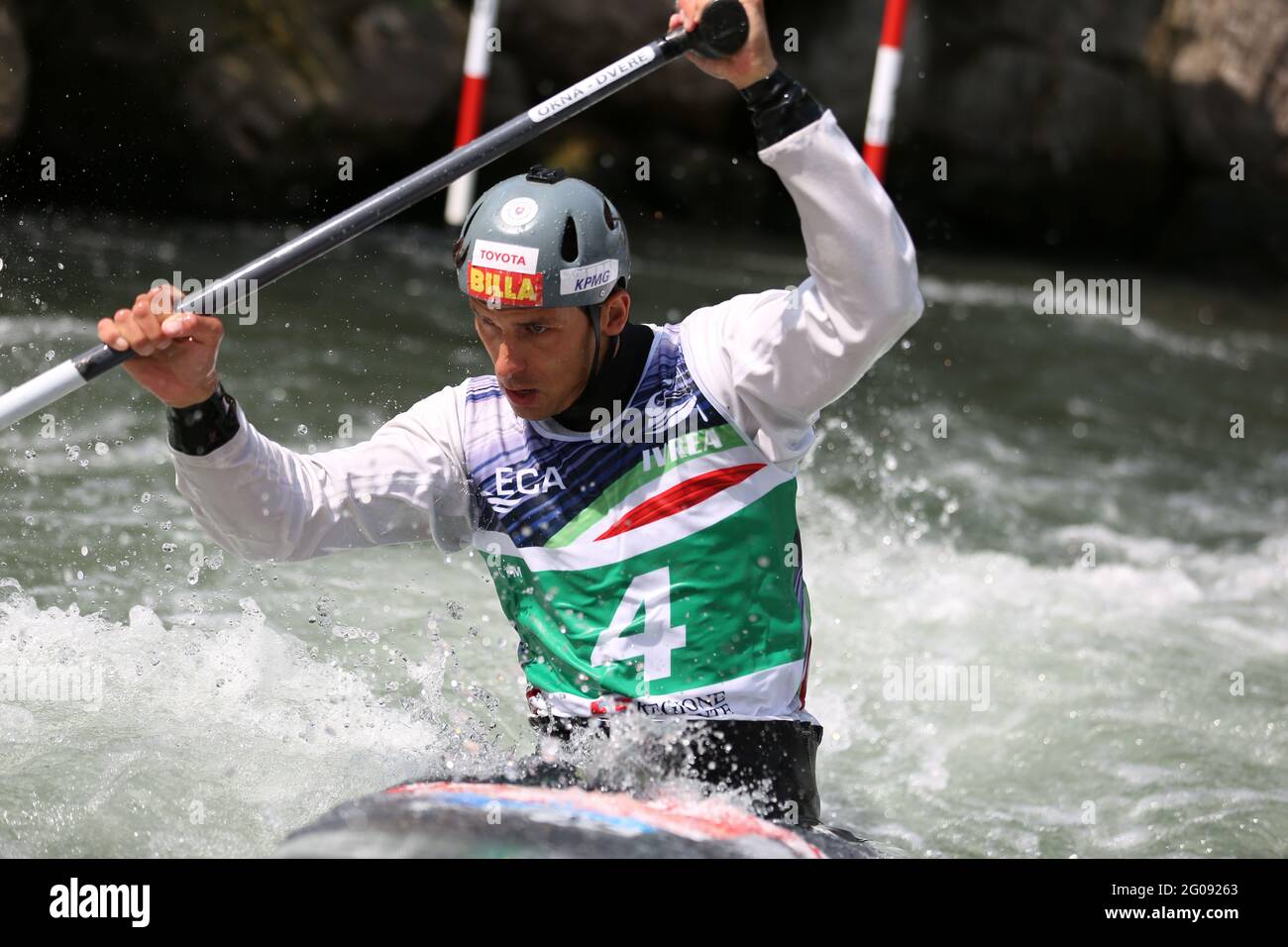 Matej BENUS of Slovakia competes in the Men's Canoe (C1) semifinals ...