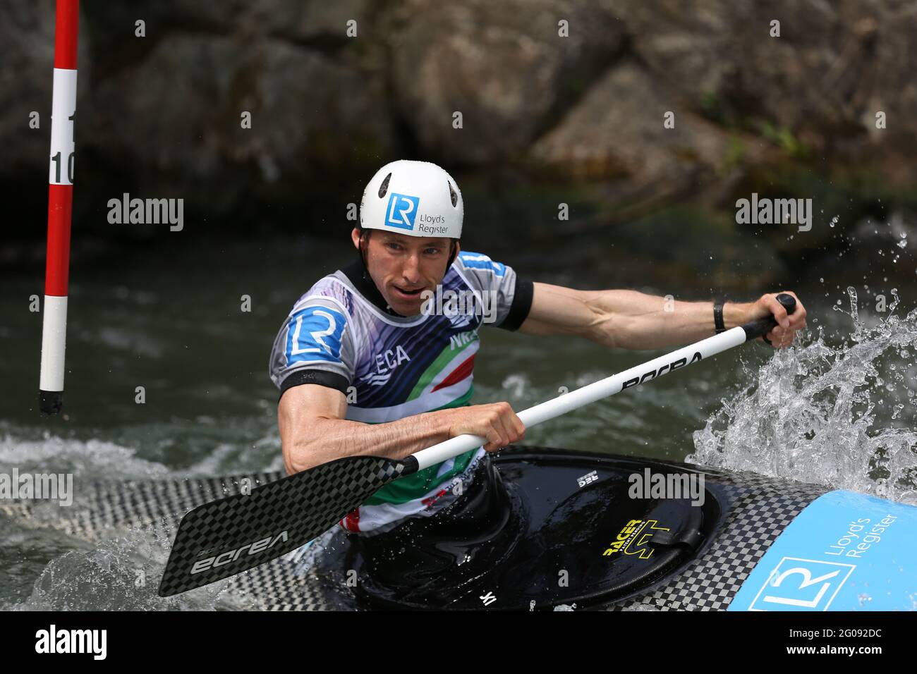 David FLORENCE of Great Britain competes in the Men's Canoe (C1 ...