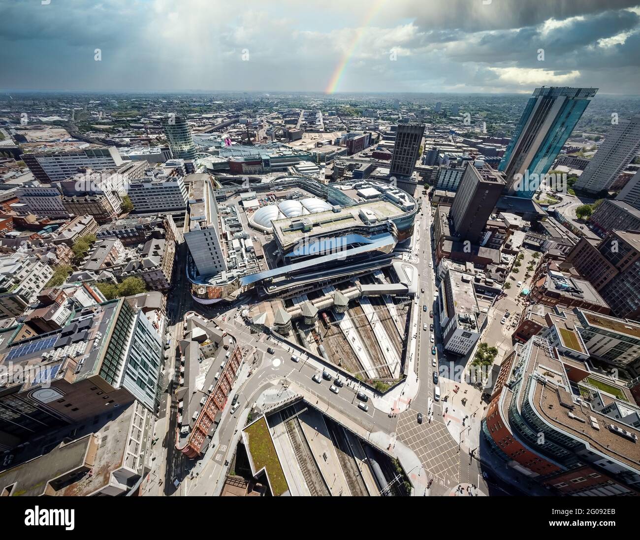 Birmingham city centre aerial hi-res stock photography and images - Alamy