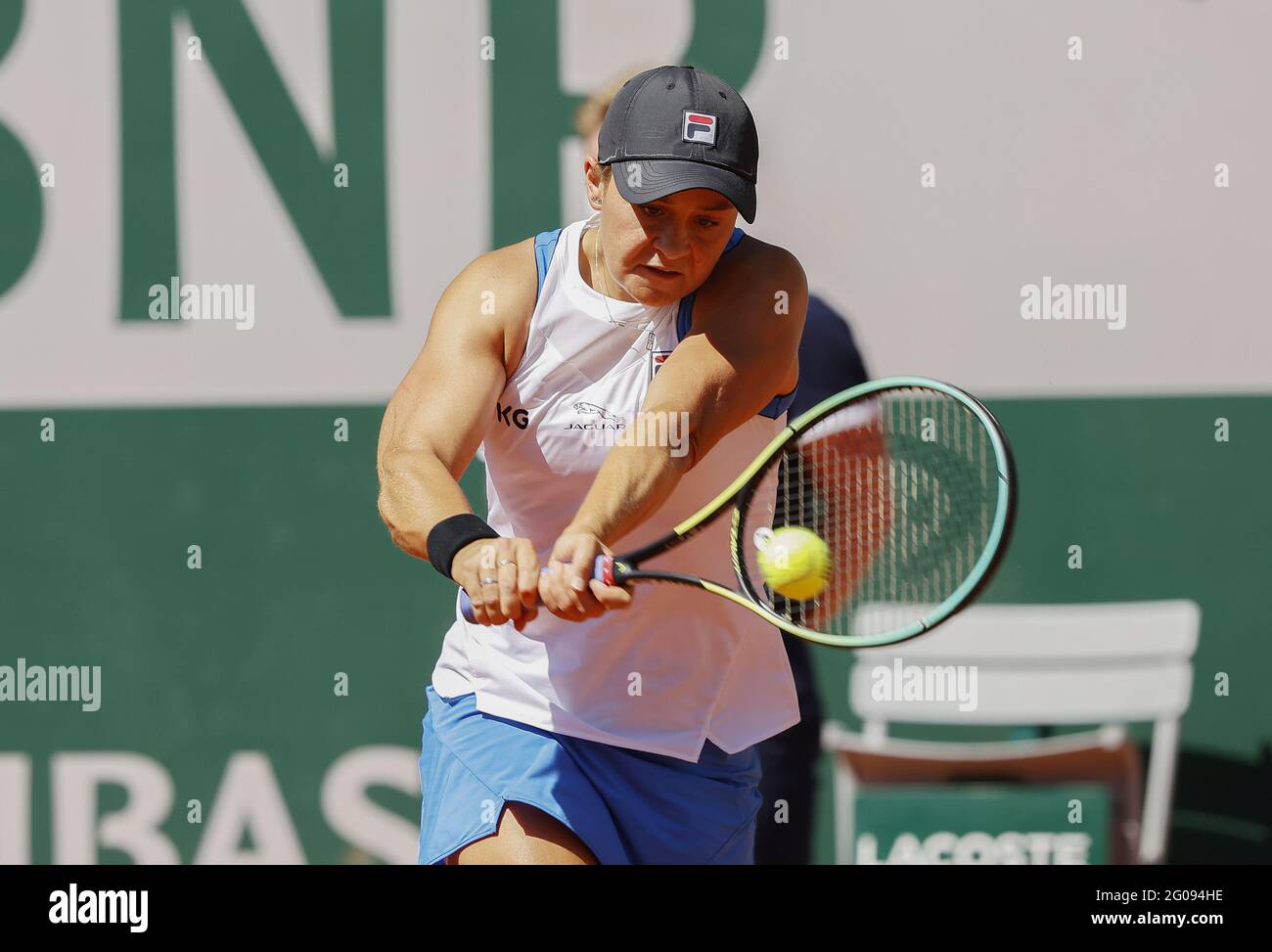 Paris, France, June 1, 2021, Ashleigh Barty of Australia during the ...