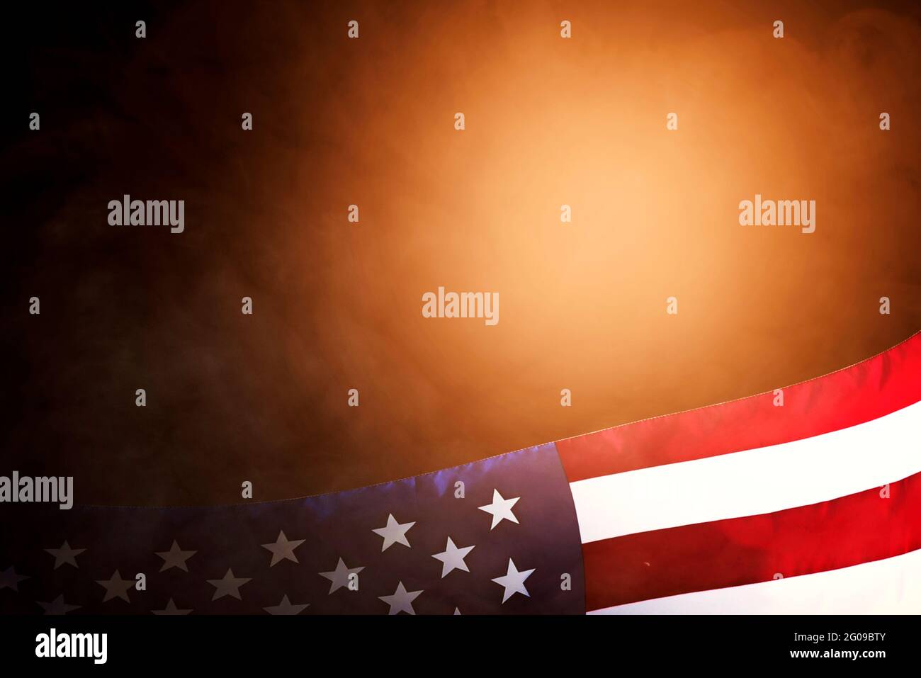 American flag with a bright background. Fourth of July Concept Stock ...