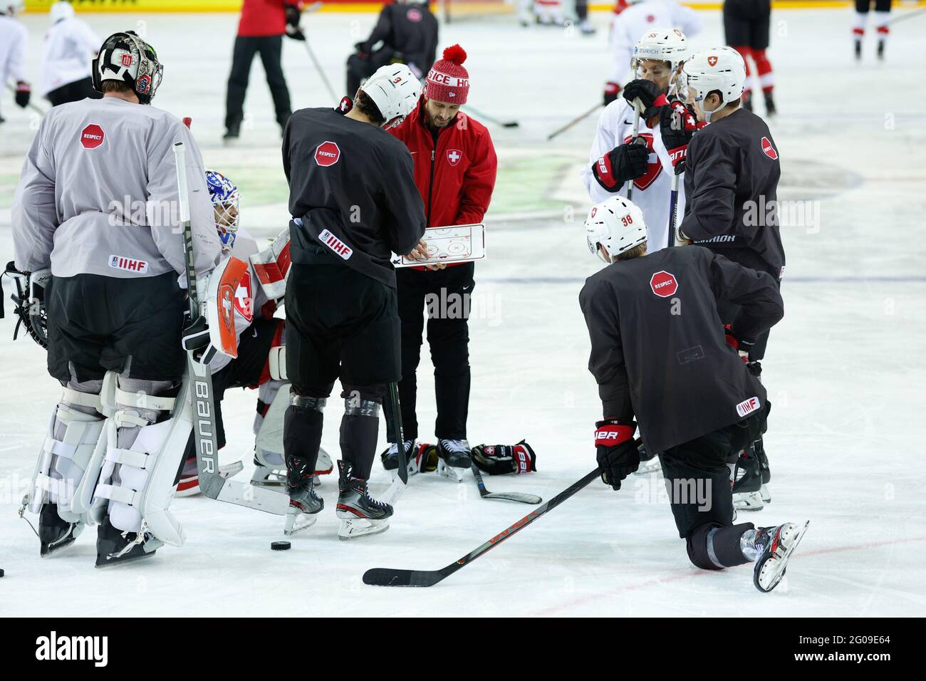 02.06.2021, Riga, Olympic Sports Centre, Switzerland practice (2021 ...