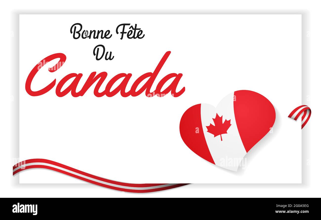 French Happy Canada Day card in vector format Stock Vector Image & Art ...