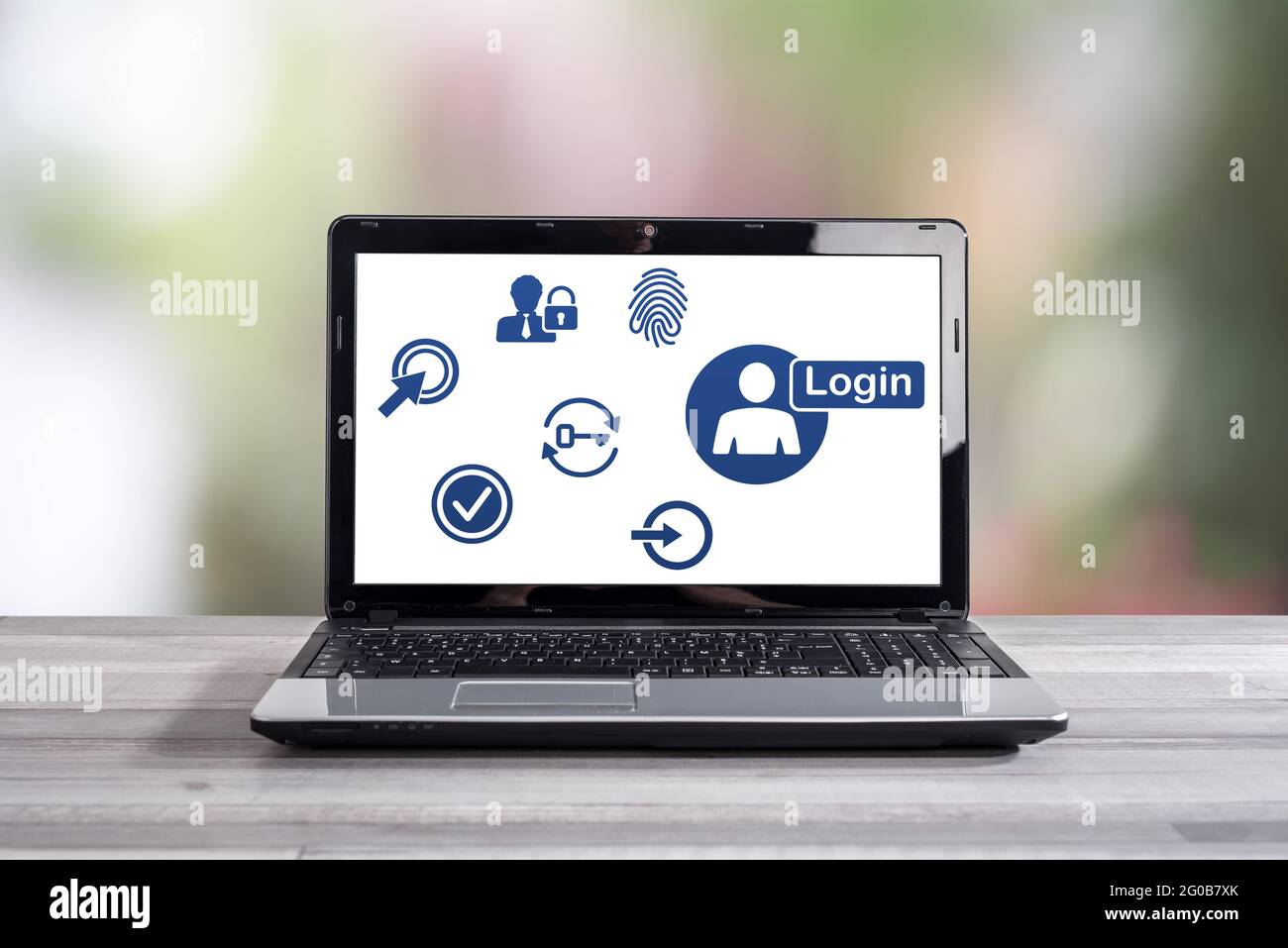 Login concept shown on a laptop screen Stock Photo - Alamy