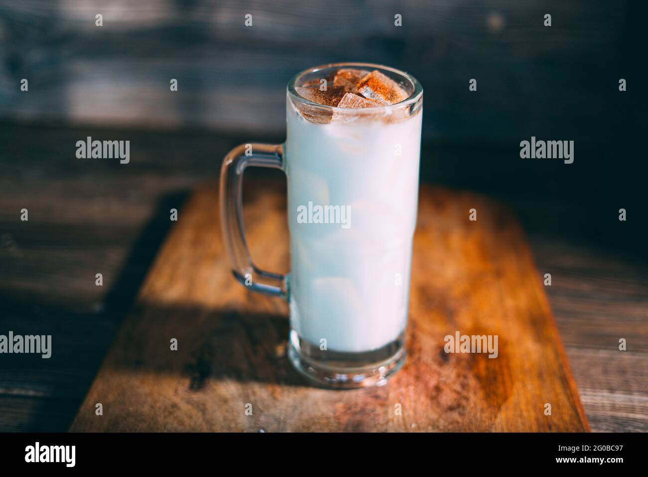 Creamy sweet desert in a glass Stock Photo - Alamy