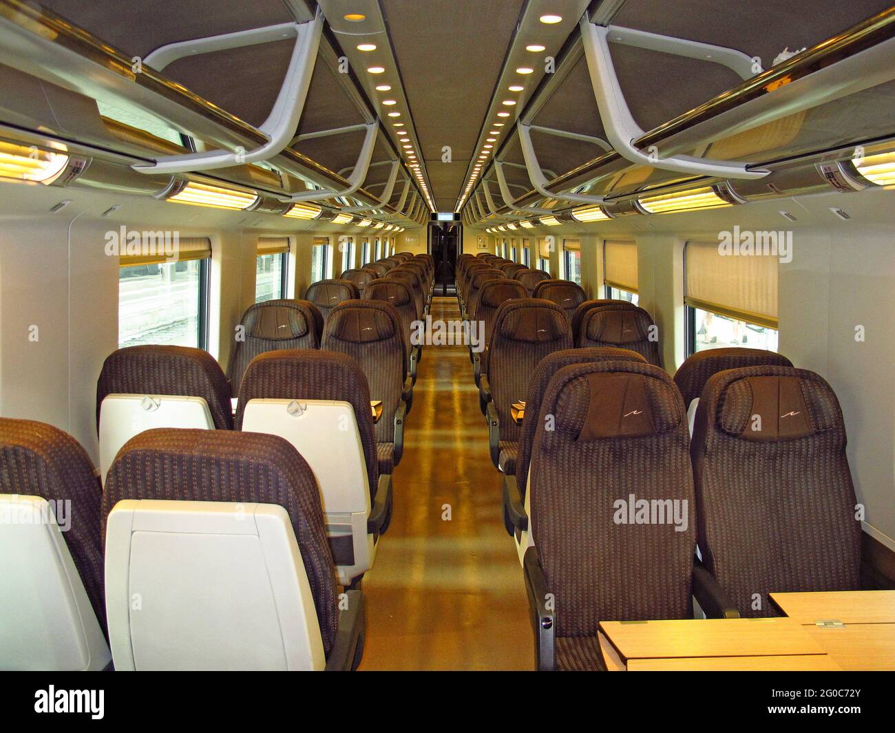 The interior of the train, Milan, Italy Stock Photo - Alamy