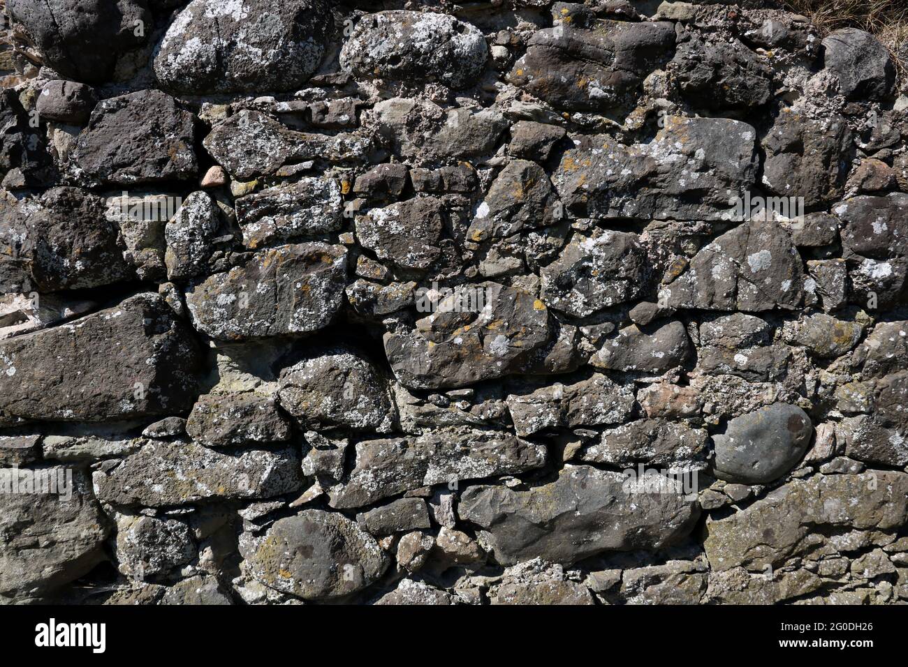 Close up view of ancient stone castle wall Stock Photo - Alamy