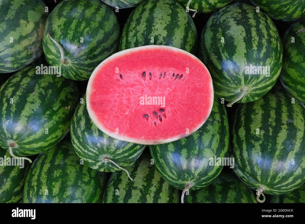 Watermelon for sale at the market Stock Photo - Alamy