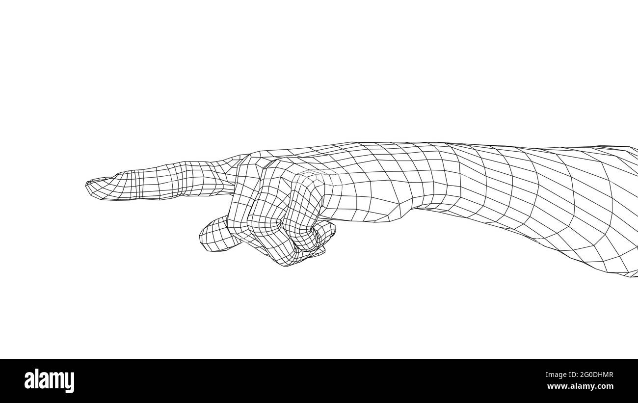 Human hand point with finger. Vector Stock Vector Image & Art - Alamy