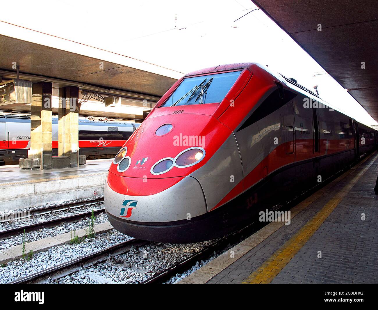 The train on Termini railway station, Rome, Italy Stock Photo - Alamy