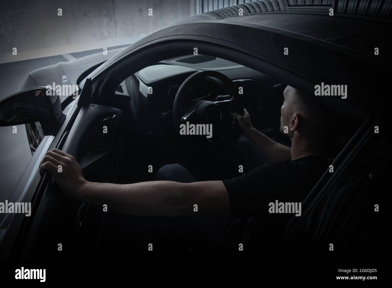 Man men male interior inside car vehicle hi-res stock photography and ...