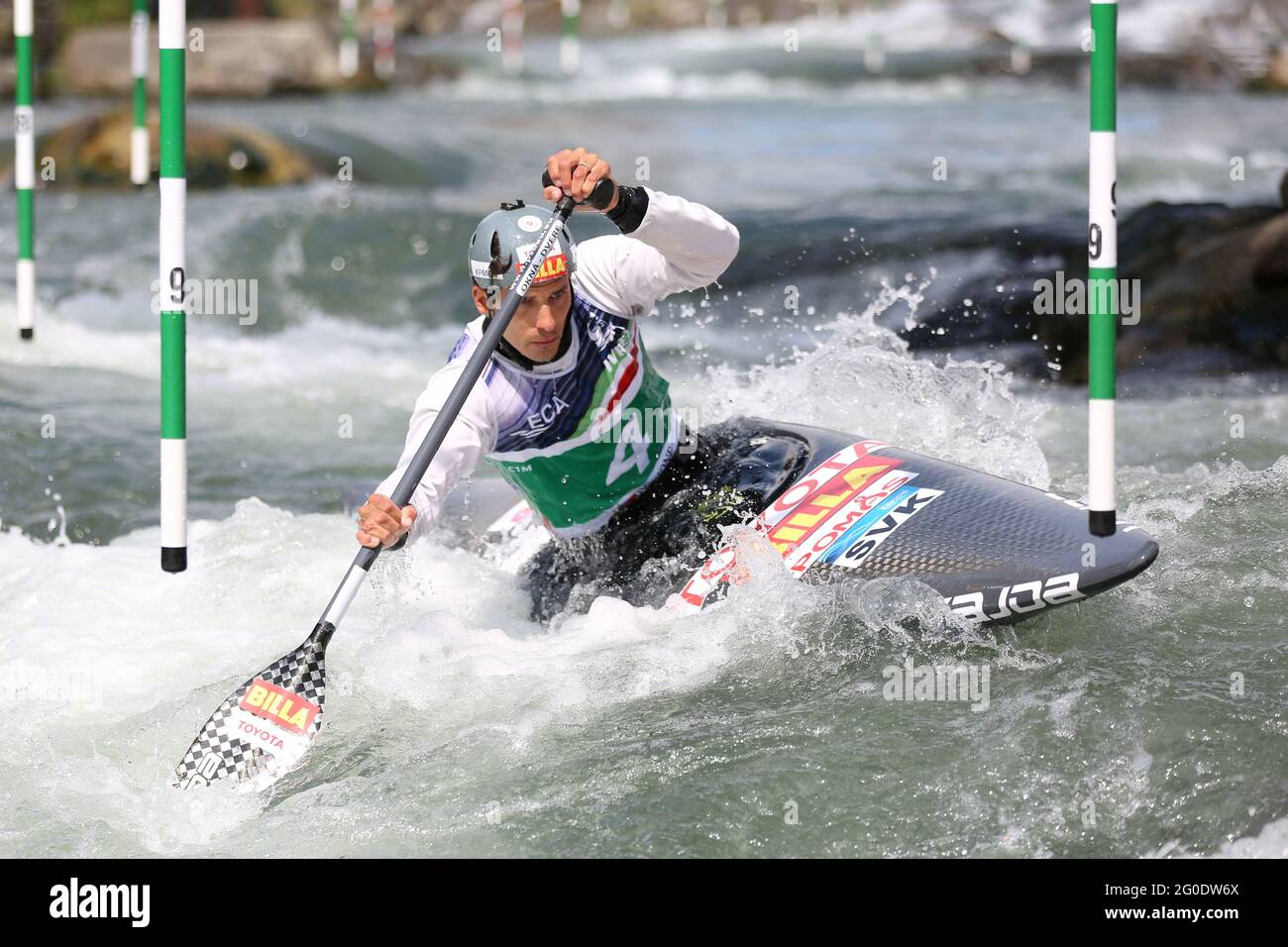 Matej BENUS of Slovakia competes in the Men's Canoe (C1) semifinals ...