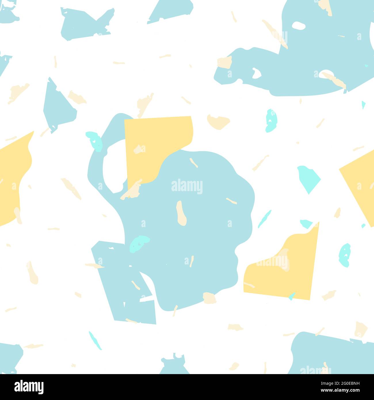 Terrazzo seamless pattern. Blue classic flooring texture. Terrazzo ...