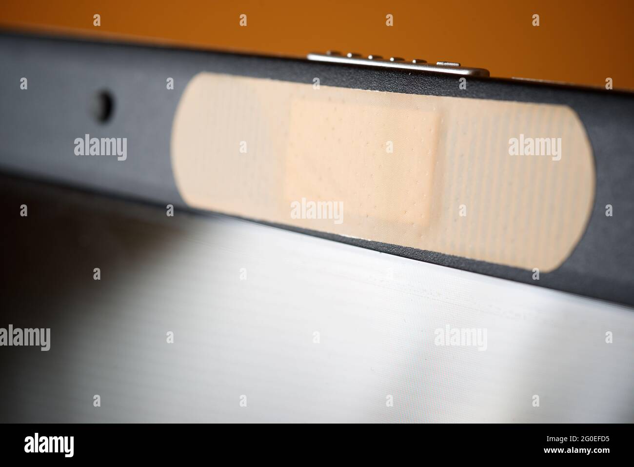 Draw on the camera of a laptop computer Stock Photo - Alamy