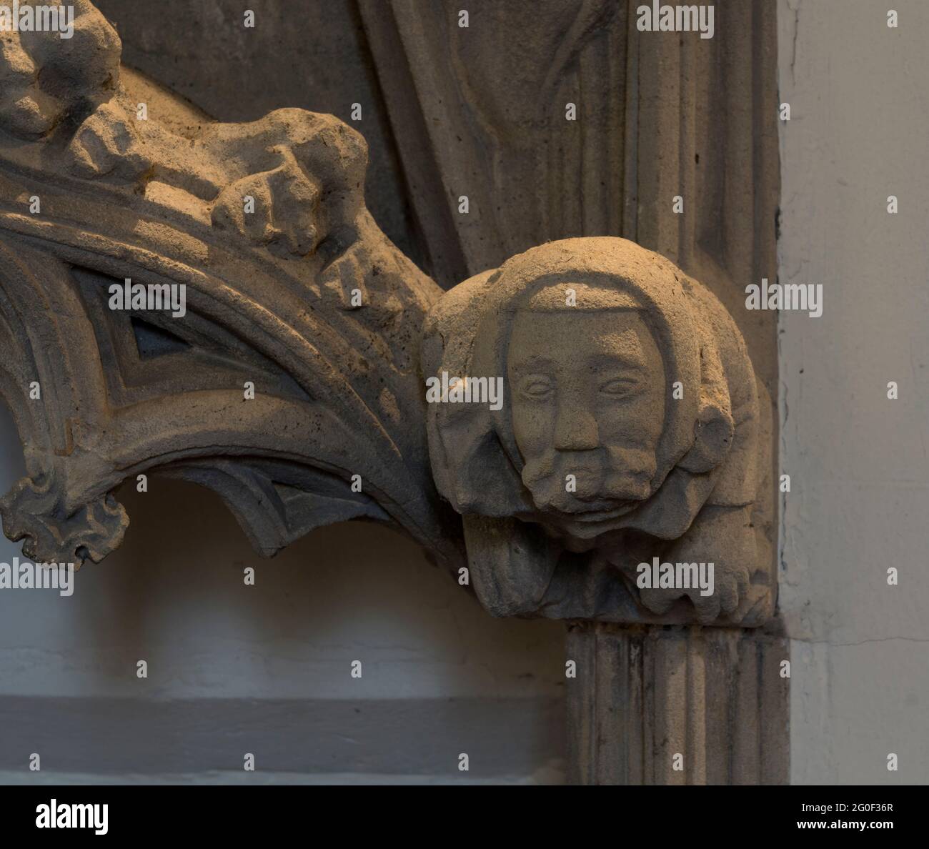 Sedilia detail, All Saints Church, Rushton, Northamptonshire, England ...