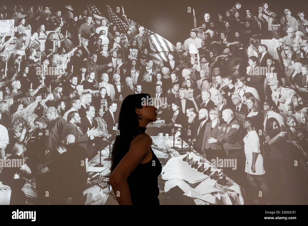 London, UK. 2 June 2021. Model Leanna Hunt views "The Gun Chronicles: A ...