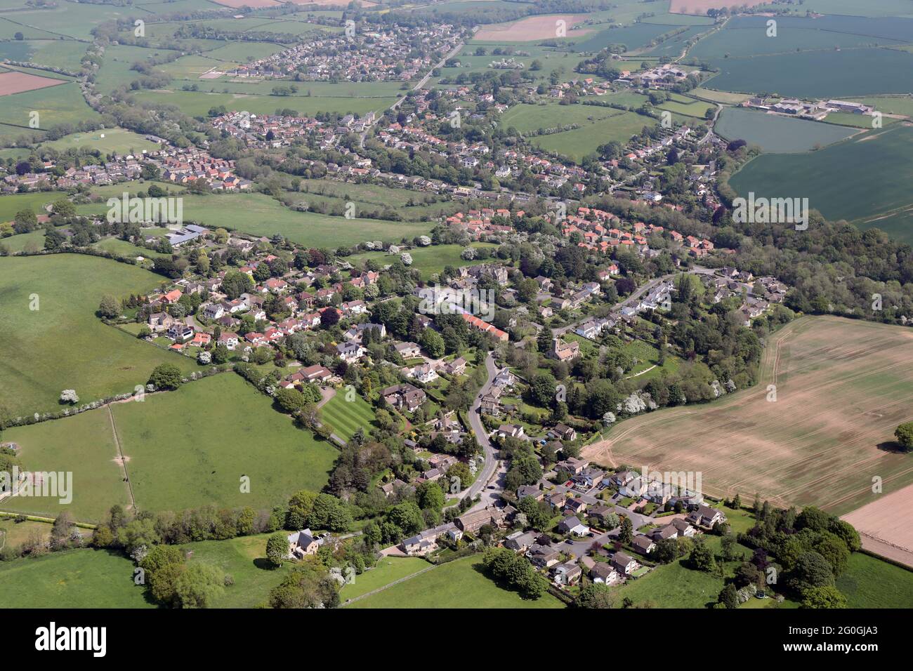 aerial view of Bardsey village, east of Leeds, West Yorkshire Stock ...