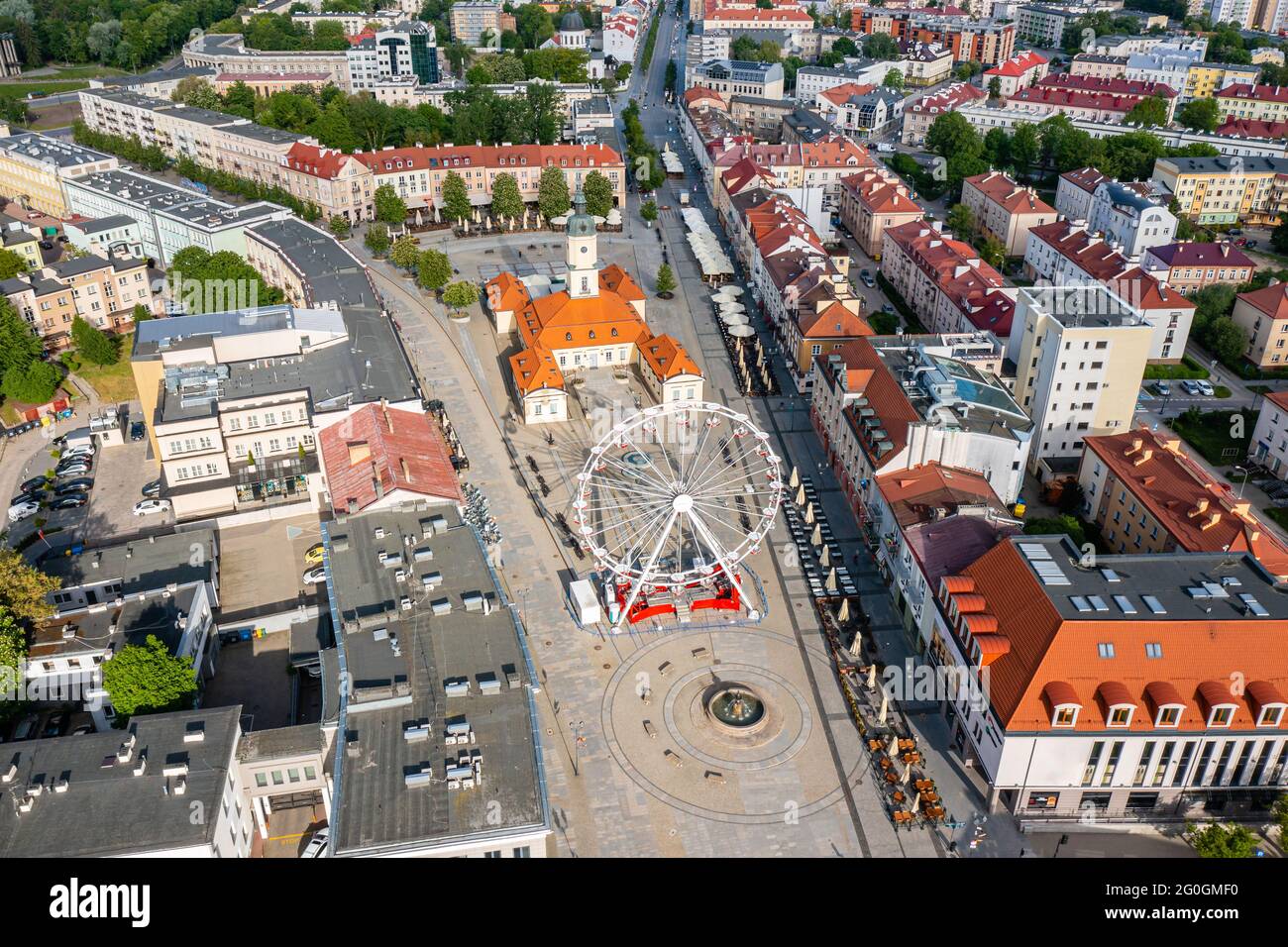 Old market in Bialystok city aerial view, Poland Stock Photo - Alamy
