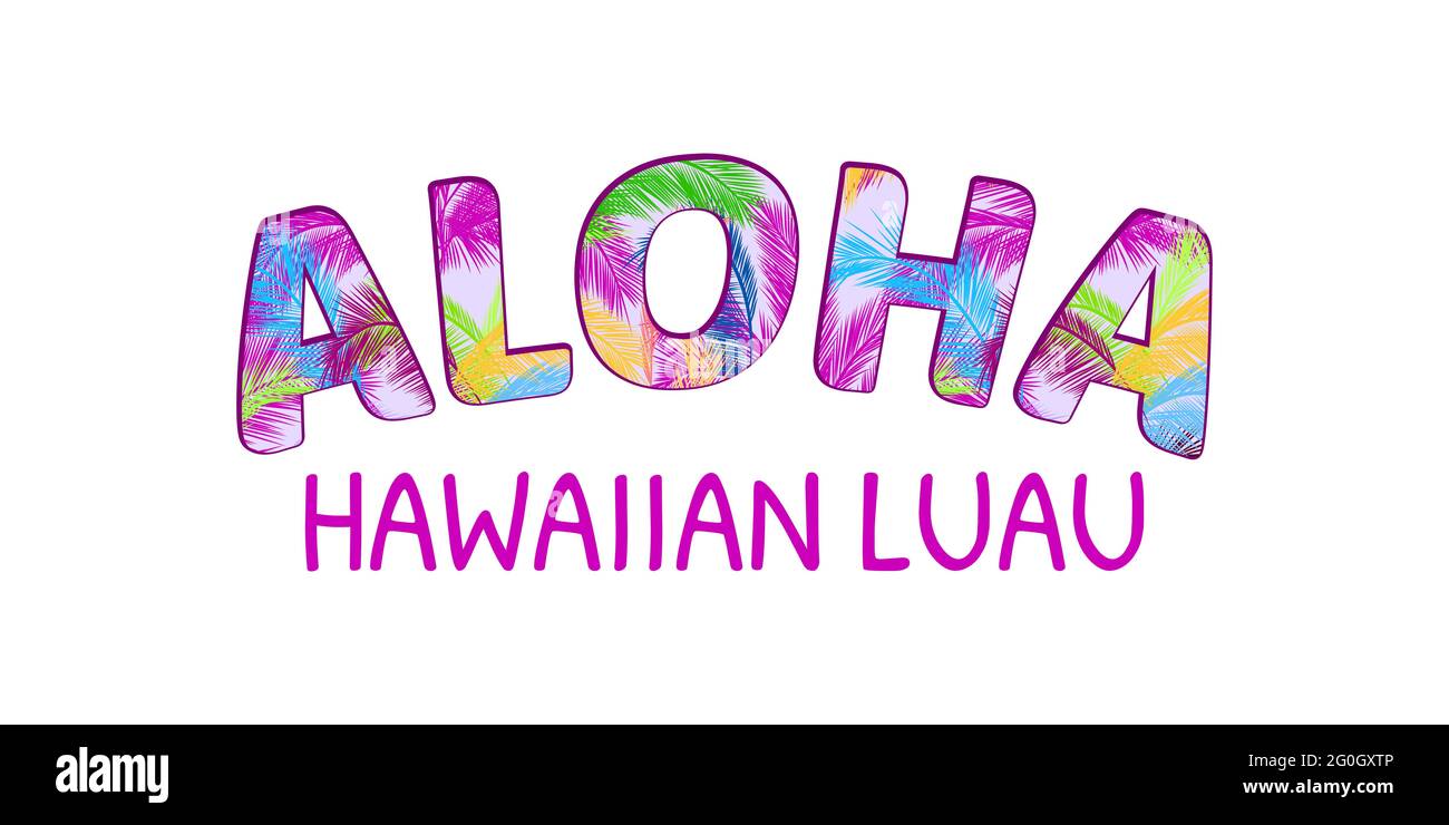 Aloha Hawaii lettering. Aloha T-Shirt design. Best creative design for ...