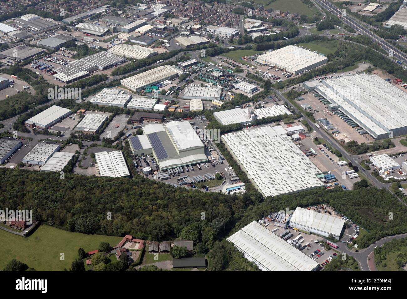 aerial view of Normanton industrial estate near Wakefield, West ...