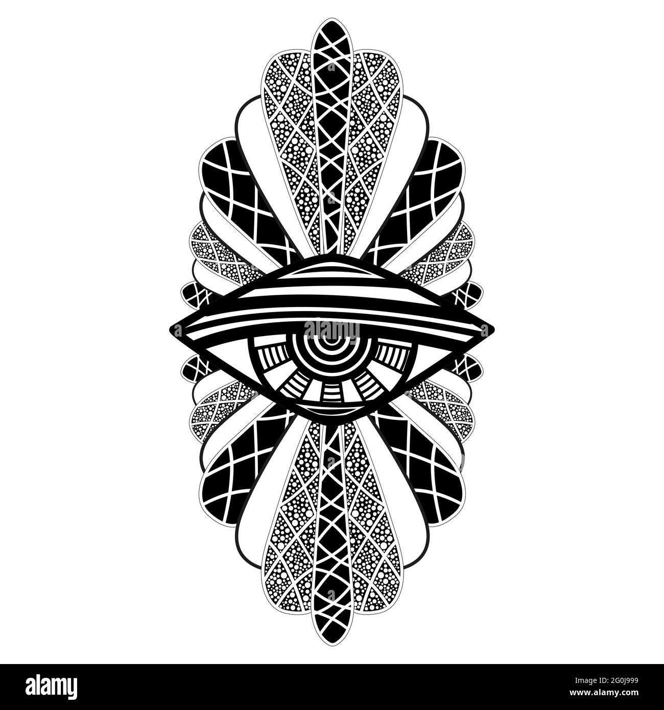 All Seeing Eye. Providence magic symbol in boho style. Astrology ...