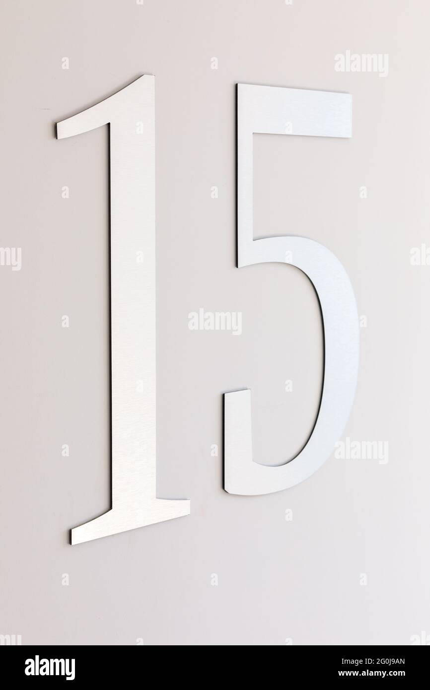 House number 15 sign hi-res stock photography and images - Alamy