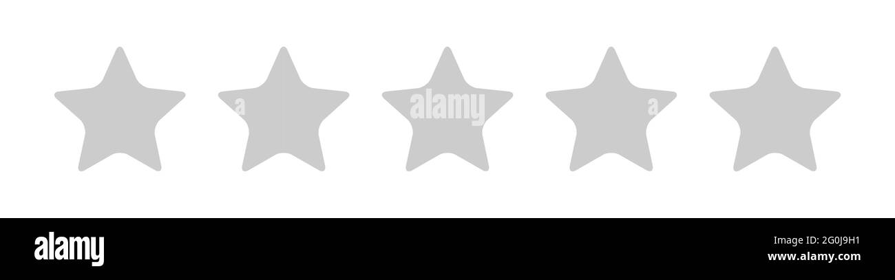 Zero stars, customer quality symbol, vector product rating review flat ...